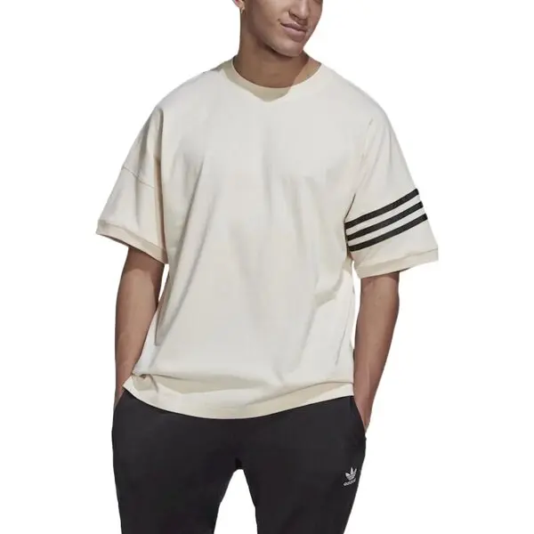 Adidas Stripe Casual T-shirt Asia Sizing 'white - Default Color
