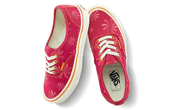 VANS Authentic Lx Embossed Floral Sneakers - Purplered