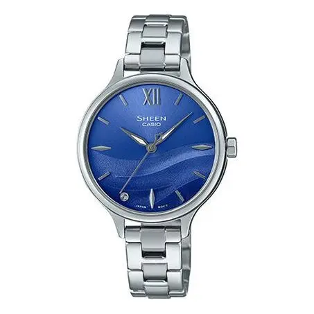 Casio Sheen Series Sea Wave Watch With Gradient Blue Sapphire Crystal - Default Color