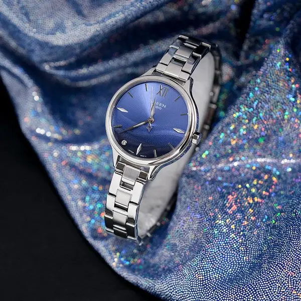 Casio Sheen Series Sea Wave Watch With Gradient Blue Sapphire Crystal