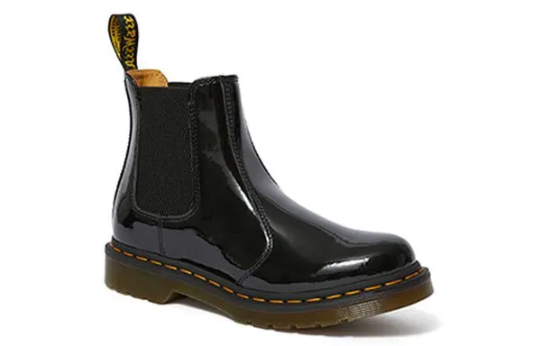 Dr. Martens Patent Leather Chelsea Boots - Black