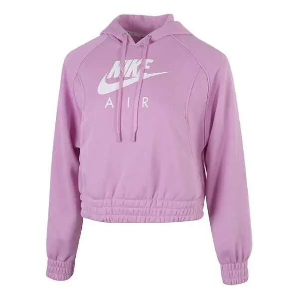 Nike Cropped Pullover Hoodie - Pink
