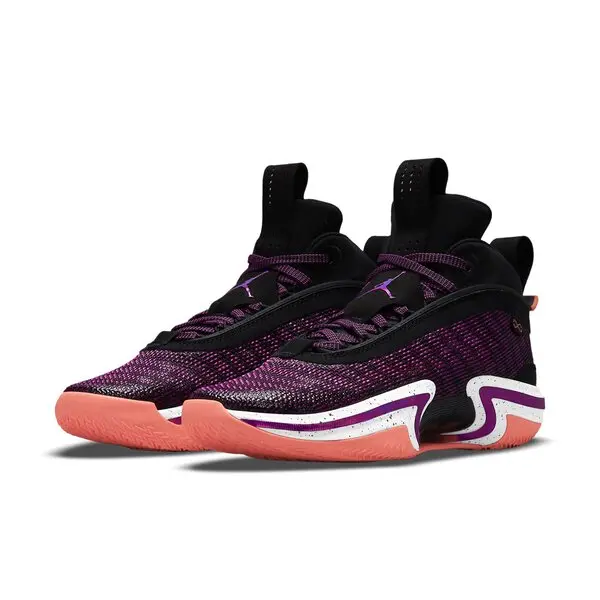 JORDAN 36 Pf 'first Light' High Top Sneakers - Black/hyper Violet-white-bright Mango