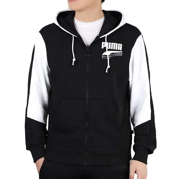 PUMA Colorblock Knit Hooded Jacket