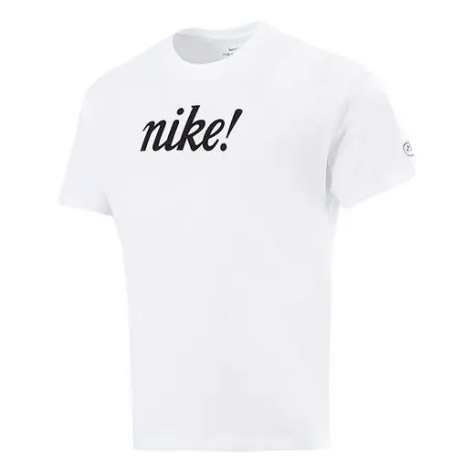 Nike As Sportsweartee Tecn Moji Causual Sports Letter Printing Male - White