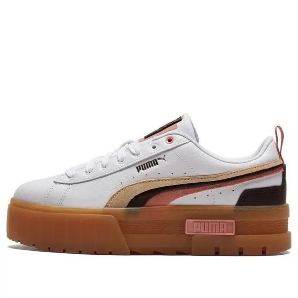 PUMA Mayze Triplex Platform Sneakers - White/brown