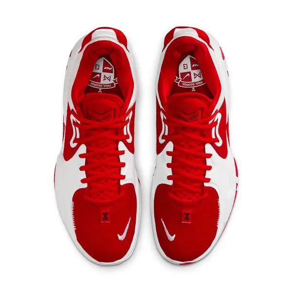 Nike Pg Tb Low Top Basketball Sneakers - Red/white