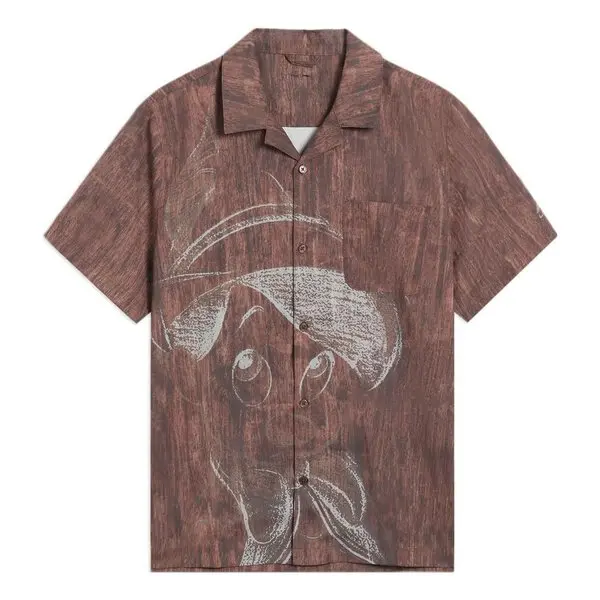 LI-NING X Disney Pinocchio Graphic Shirt 'brown - Brown/multi-color