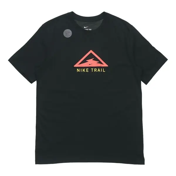 Nike Dri-fit Trail Logo Graphic T-shirt - Black