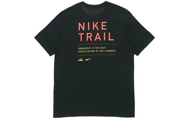Nike Dri-fit Trail Logo Graphic T-shirt - Black
