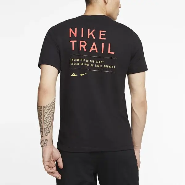 Nike Dri-fit Trail Logo Graphic T-shirt - Black