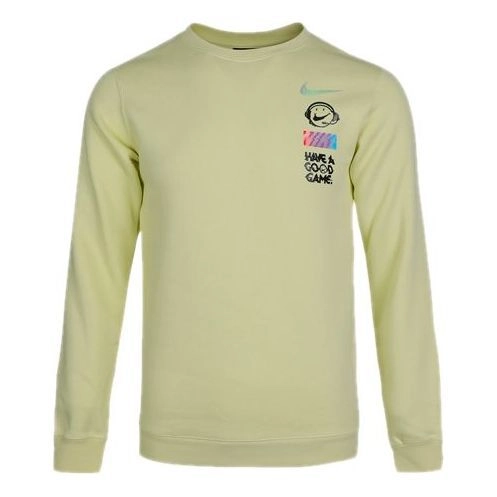 Nike Club Fleece Round Collar Male Orange Green - Default Colorway