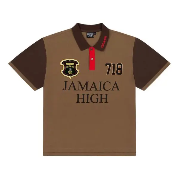 DENIM TEARS X Stussy Spades Team Polo - Brown