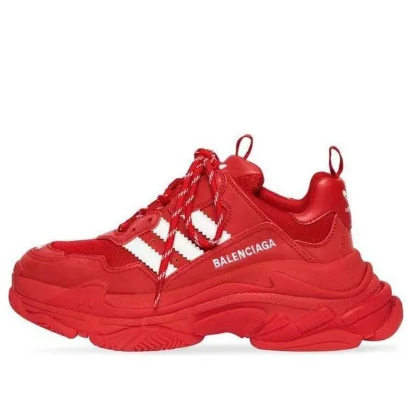 Balenciaga Triple S X Adidas Low Top Sneakers - Red/white