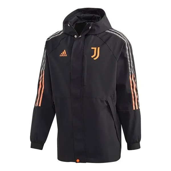 Adidas Juventus Track Jacket With Hood - Black