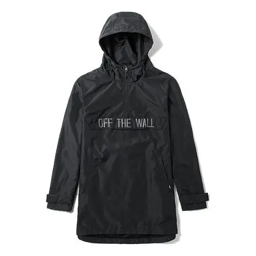 VANS Off The Wall" Hooded Anorak Jacket - Black