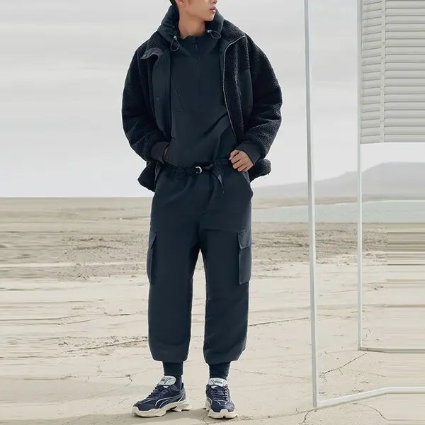 PUMA Loose Fit Cargo Trousers - Navy