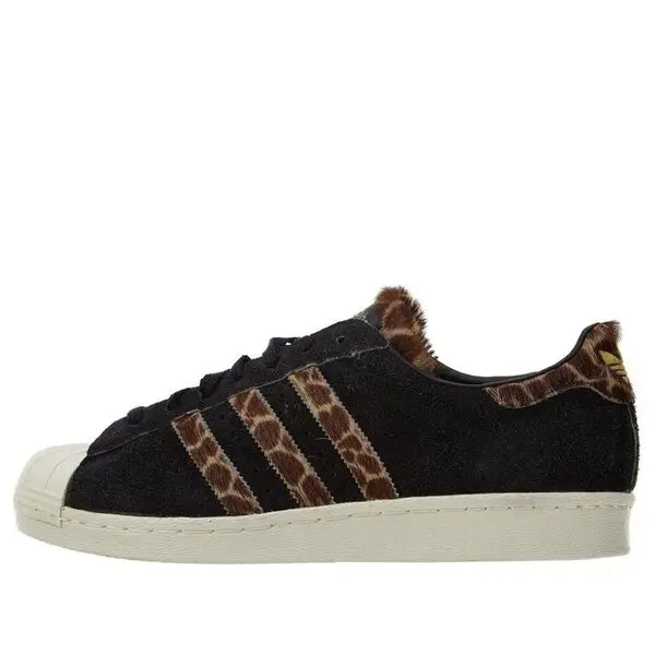 Adidas Superstar 80s Grf Leopard Print Sneakers - Wheat/black/pink