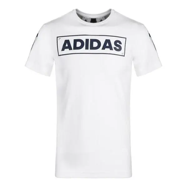 Adidas Adi 360 Logo Printing Sports Round Neck Short Sleeve - White