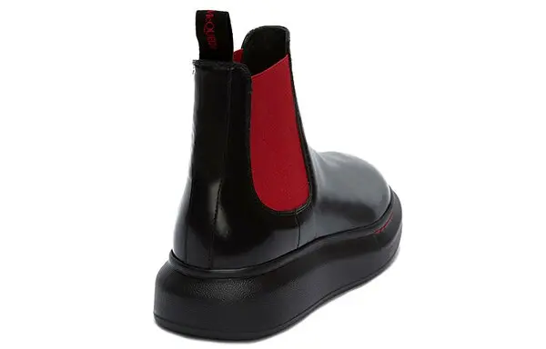 Alexander McQueen Hybrid Chelsea Boot - Black/red