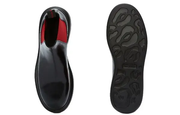 Alexander McQueen Hybrid Chelsea Boot - Black/red