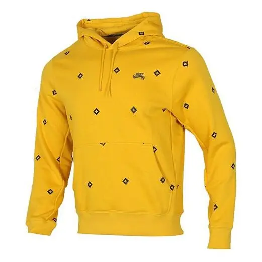 Nike Skateboard Icon Printed Hoodie - Yellow