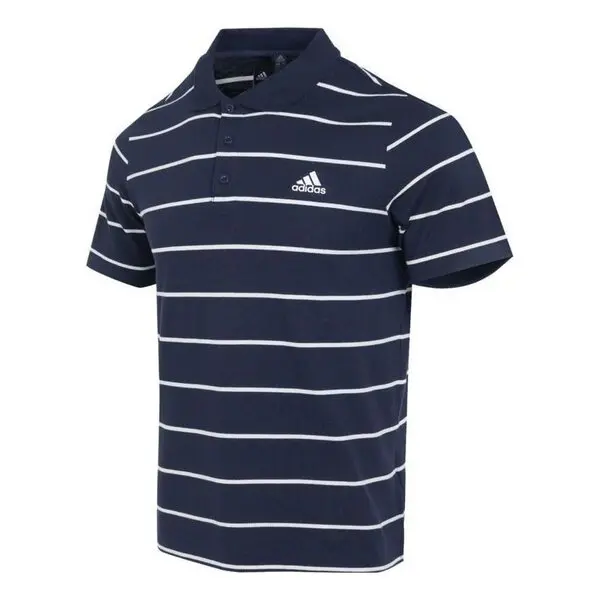 Adidas Fi Stripe Polo Shirt - Navy