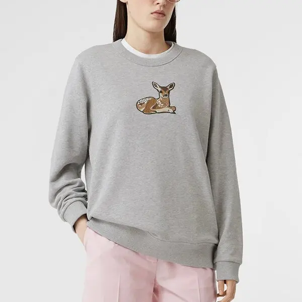 Burberry Deer Pattern Cotton Sweatshirt