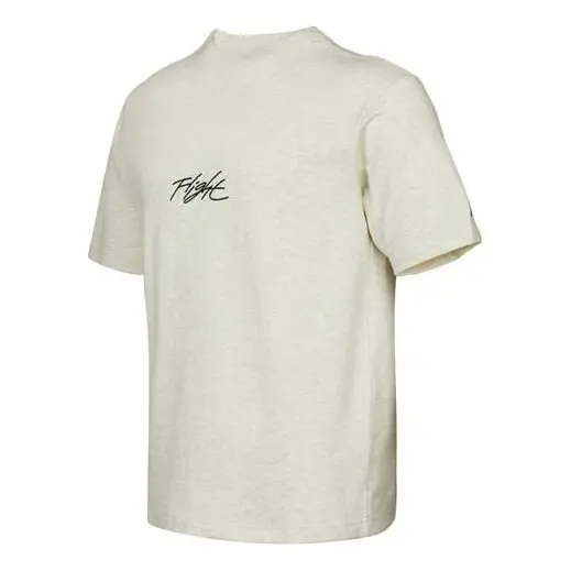 JORDAN Flight Essentials Logo Sports Short Sleeve /white - Creamy