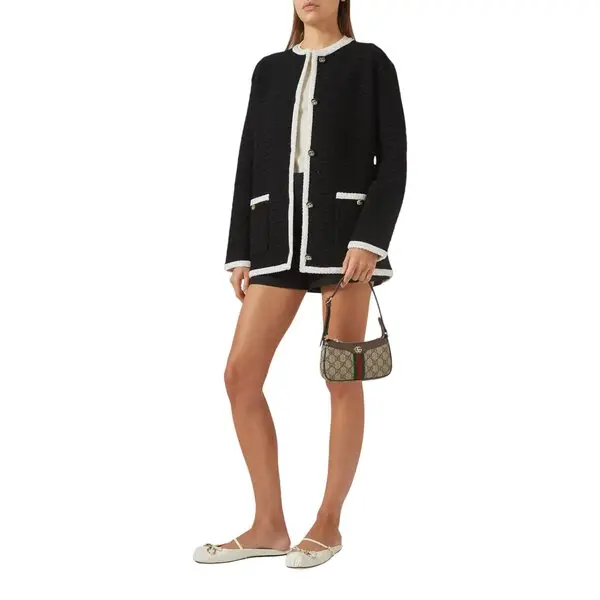 Gucci Mini Ophidia Shoulder Bag In Gg Monogram Fabric