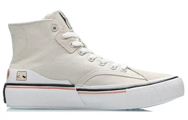 LI-NING Canvas Lace Up High Top Sneakers