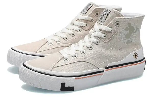 LI-NING Canvas Lace Up High Top Sneakers