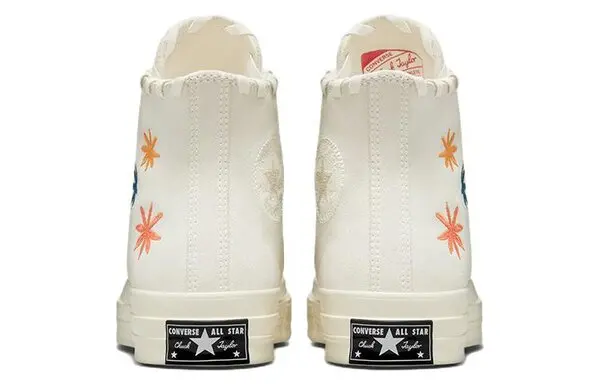 CONVERSE Chuck 70 High Top Embroidered Floral Sneakers