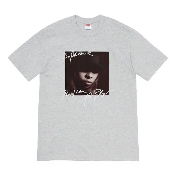 Supreme Fw19 Week 1 Mary J. Blige Tee Character Short Sleeve Gray - Grey