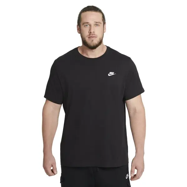 Nike Embroidered Small Round Neck Short Sleeve - Black