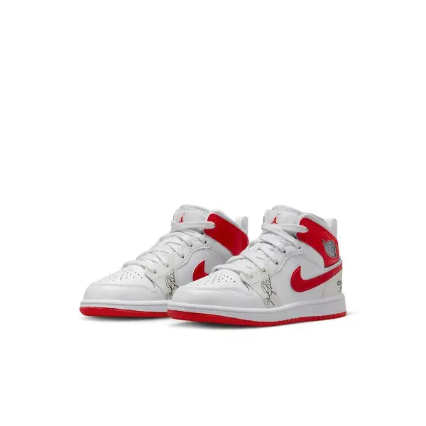 JORDAN Air 1 Mid 'rookie Season' Sneakers - Redwhite