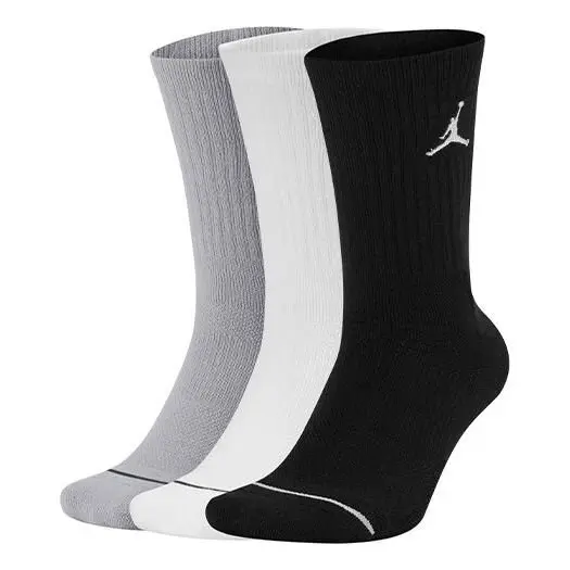 JORDAN Everyday Max Crew Sports Socks - Black/white/gray
