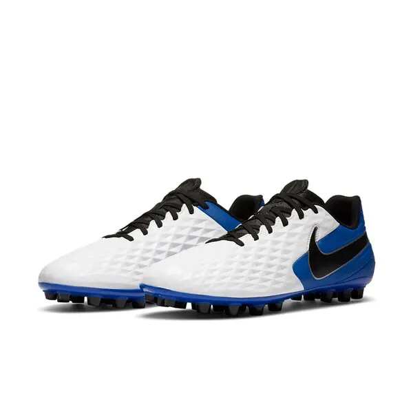 Nike Legend Academy Ag Artificial Grass Soccer Cleats - White/blue