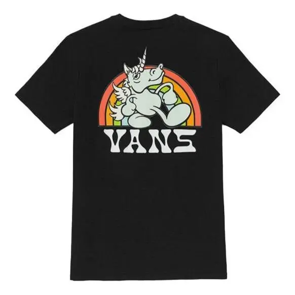 VANS Unicorn Rainbow Graphic T-shirt - Black