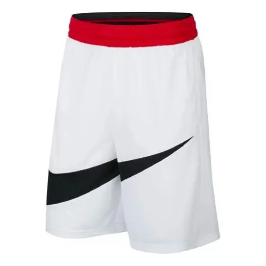 Nike Loose Fit Basketball Shorts With Large Logo - White