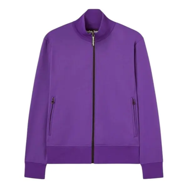 Palm Angels Back Curved Logo Track Jacket - Purple