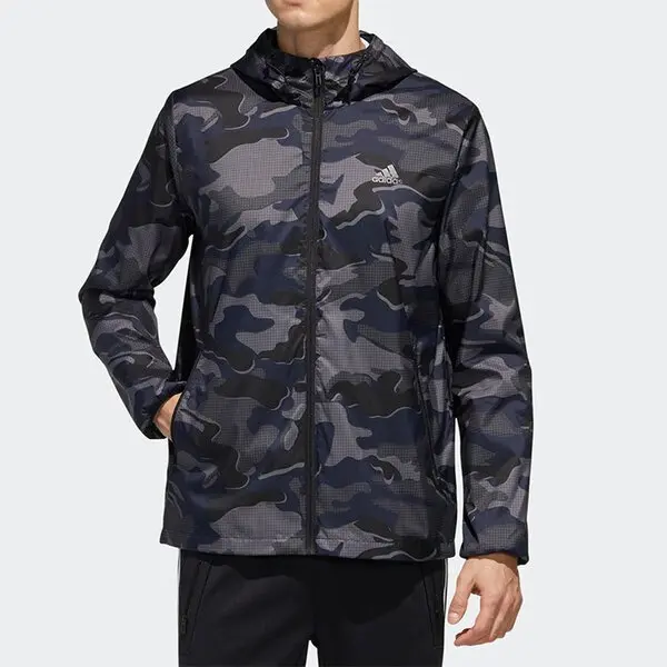 Adidas Camouflage Hooded Track Jacket