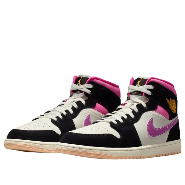 JORDAN 1 Mid Se "world Tour" Sneakers - Black/sail/pinksicle