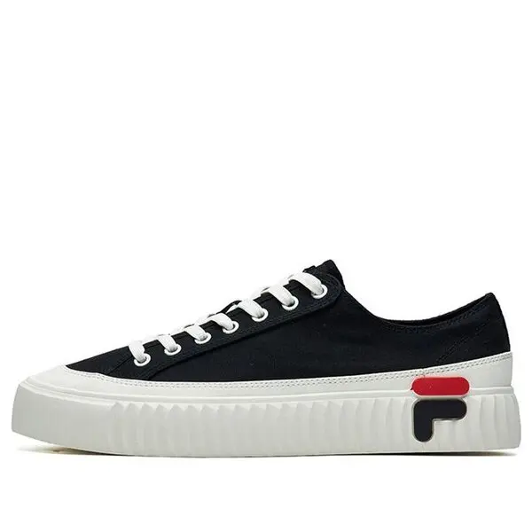 FILA Gear Canvas Lace-up Low Top Sneakers - Black