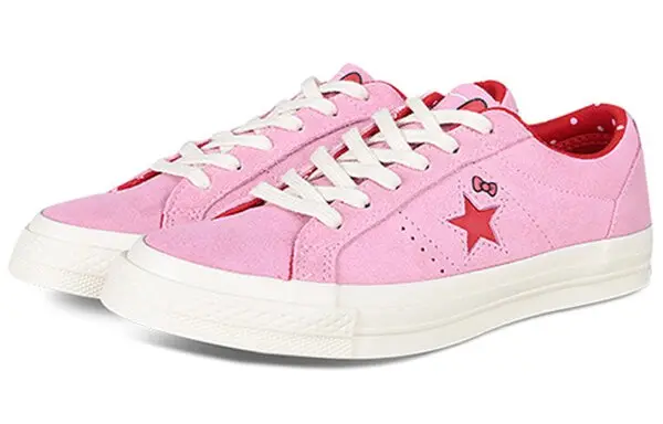 CONVERSE X Hello Kitty One Star Suede Low Top Sneakers - Pink