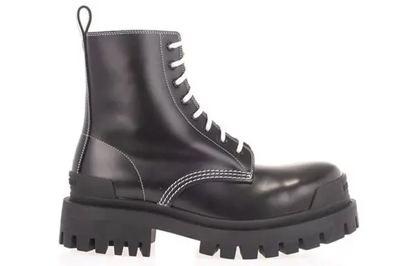 Balenciaga Strike Lace Up Boots - Black/white