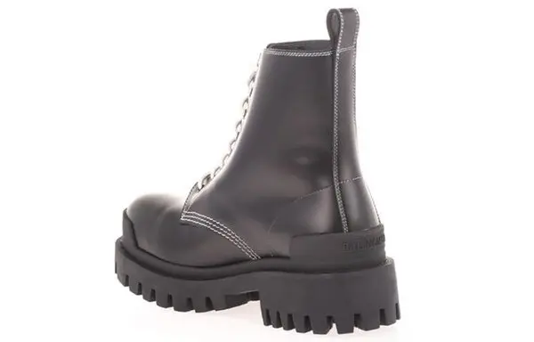 Balenciaga Strike Lace Up Boots - Black/white