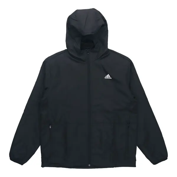Adidas Mh Lite Wvjkt Athleisure Casual Sports Hooded Solid Color Woven Jacket Autumn Black - Default Color