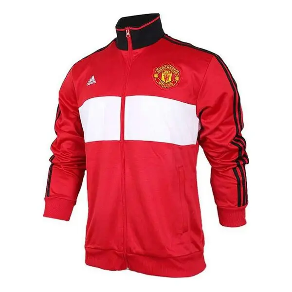 Adidas Manchester United 3-stripe Track Jacket - Red