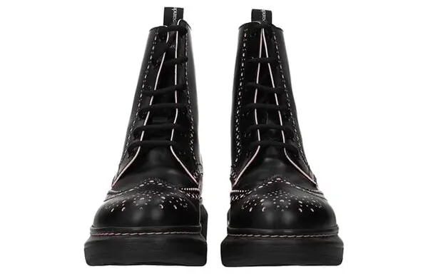 Alexander McQueen Hybrid Lace Up Ankle Boots